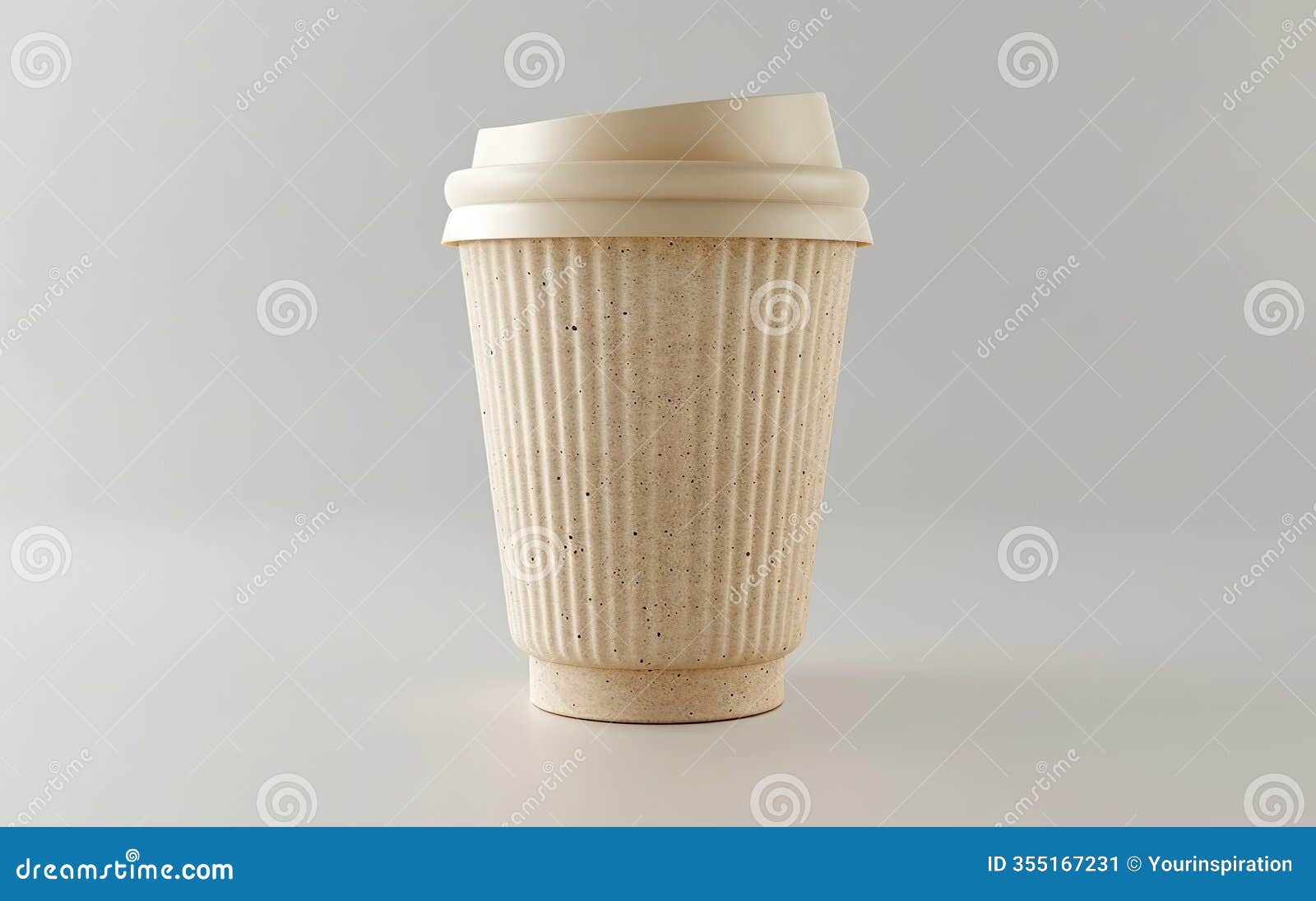 Biodegradable Cup Mockup Isolated on White Background. Compostable, Eco ...