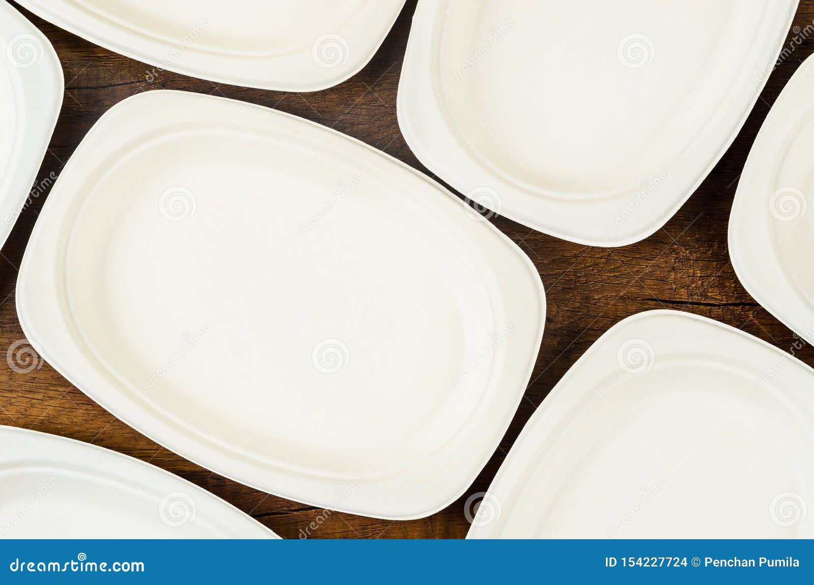 Biodegradable Dish on Wooden Background Stock Photo - Image of ...