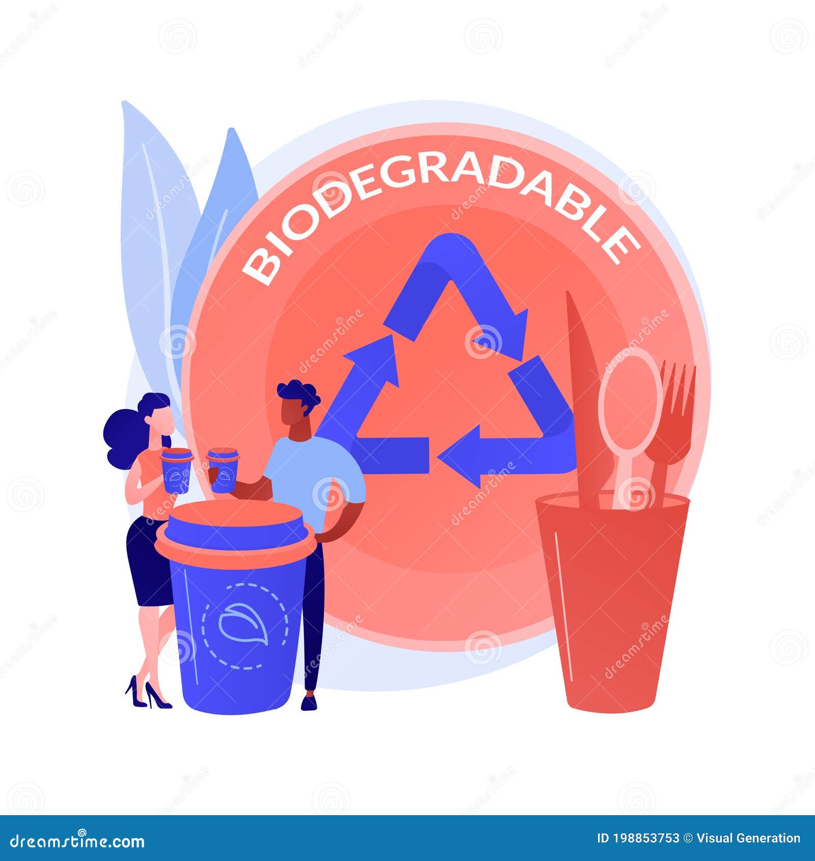 Biodegradable Disposable Tableware Abstract Concept Vector Illustration ...