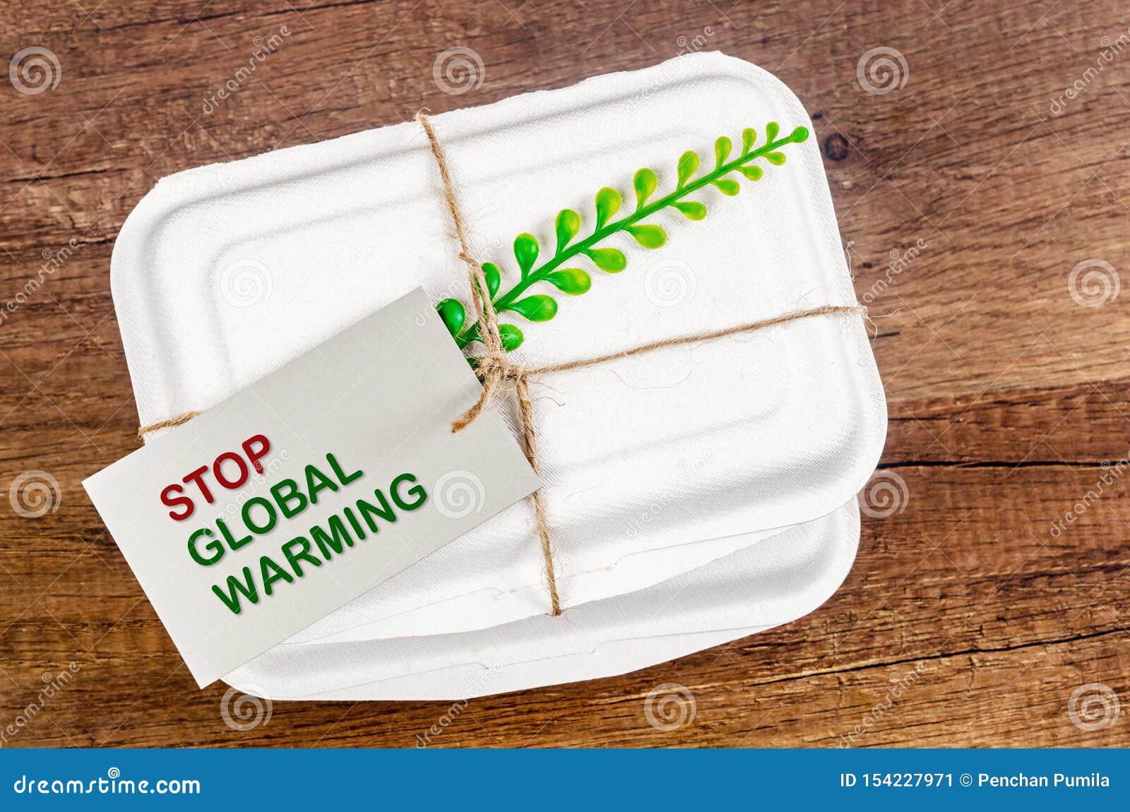 Biodegradable Food Box with Blank Tag Stock Image - Image of choice ...