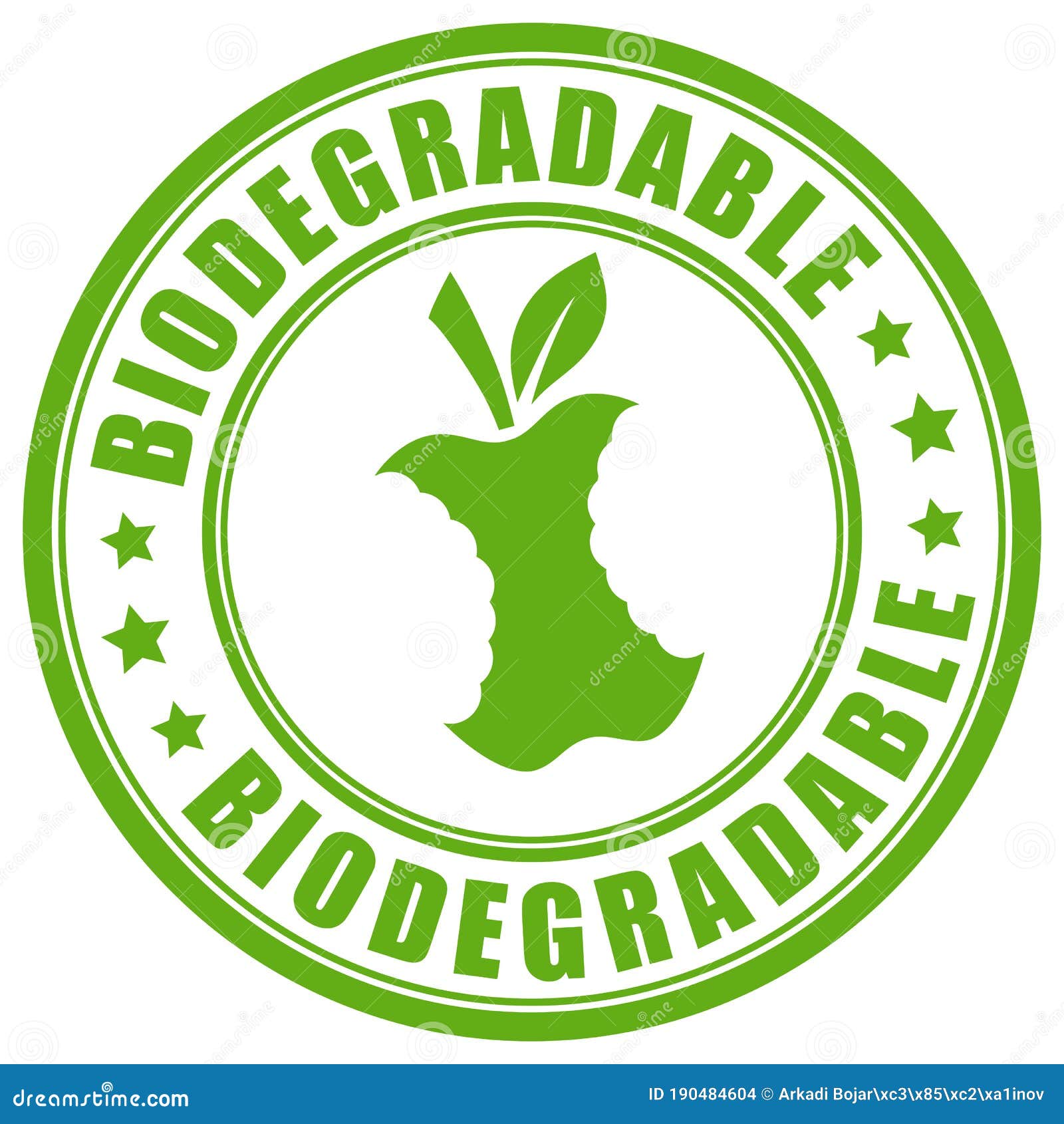 Biodegradable Green Icon. Recycle Leaf Symbol. Bio Recycling Degradable ...