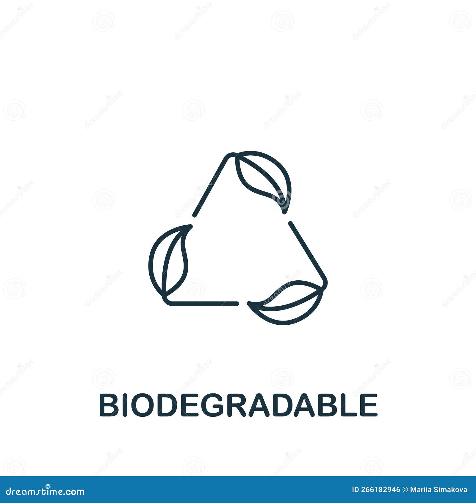 Biodegradable Icon. Monochrome Simple Sustainability Icon for Templates ...