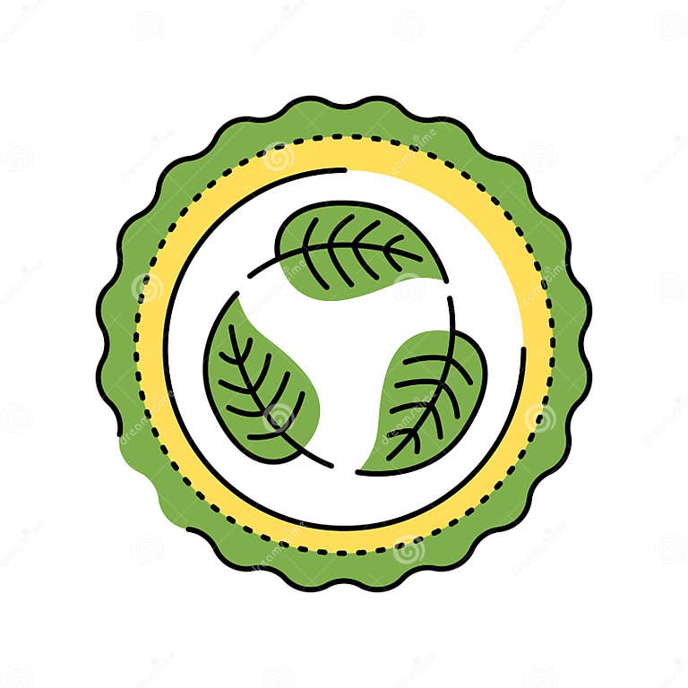 Biodegradable Logo Color Line Icon. Composting. Vector Isolated Element ... Biodegradable Logo Color Line Icon. Composting. Vector Isolated Element ...
