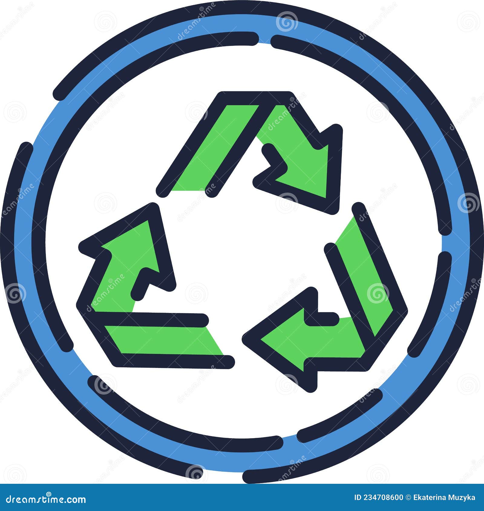Biodegradable Material Icon Recycle and Bio Symbol Stock Vector ...