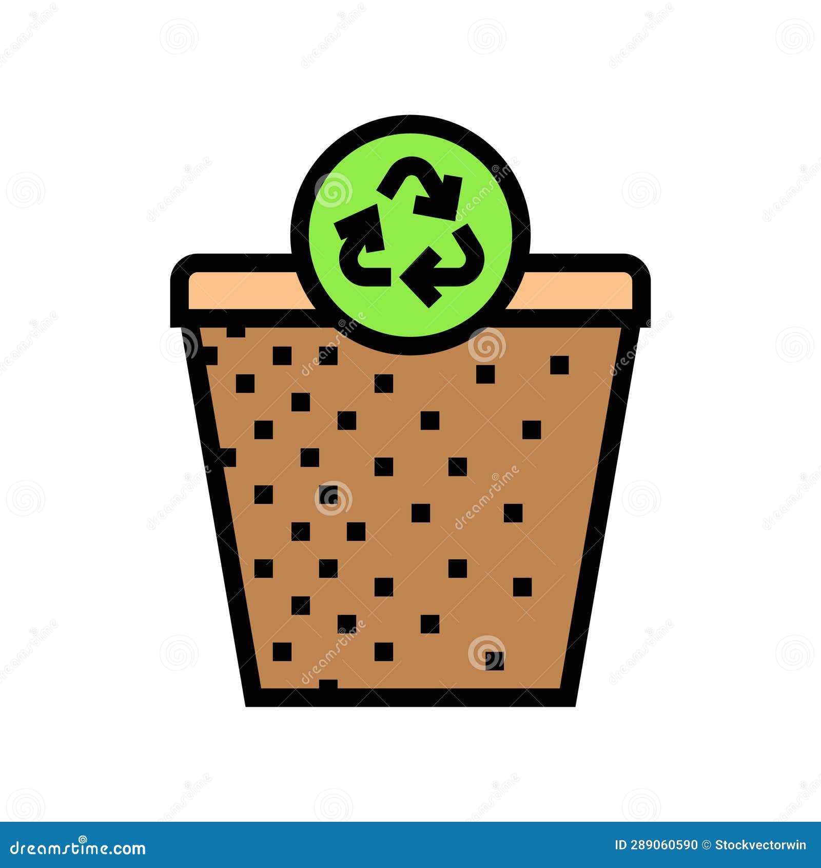 Biodegradable Materials Environmental Color Icon Vector Illustration ...