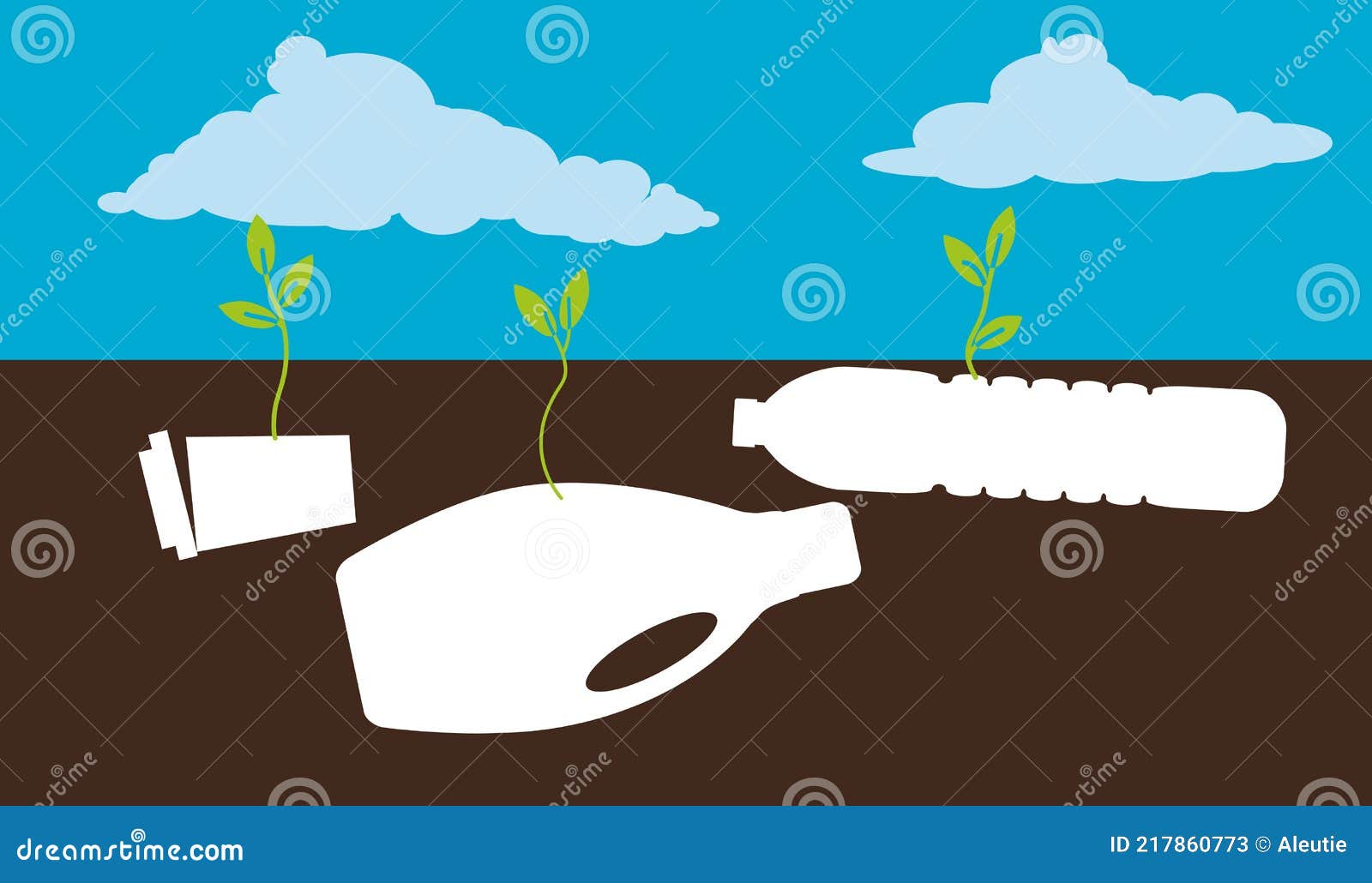 Biodegradable packaging stock vector. Illustration of decompose - 217860773