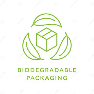 Biodegradable Packaging Vector Icon Badge Logo Stock Vector ...