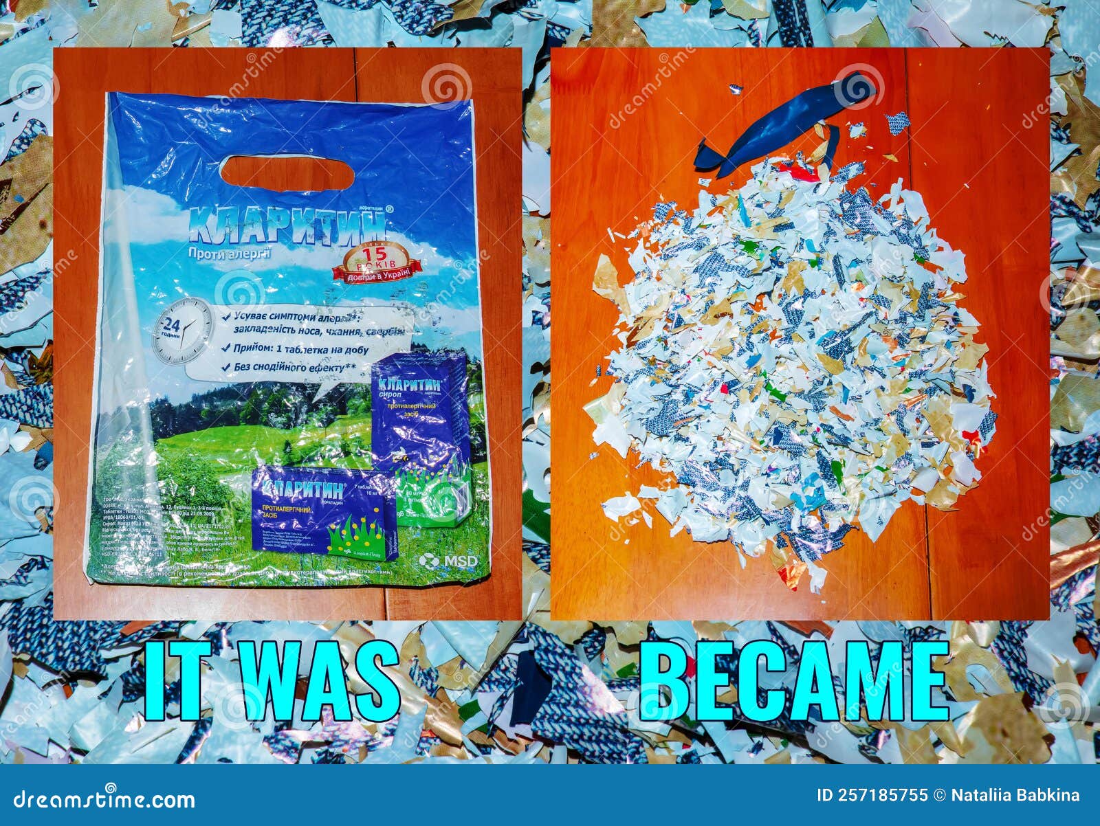 Biodegradable Plastic Bag before and after Decomposition. Self ...