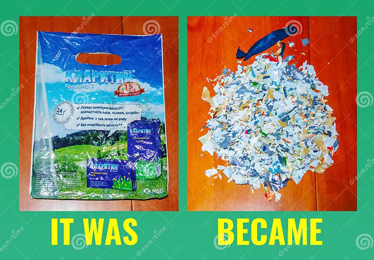 Biodegradable Plastic Bag Before And After Decomposition Self