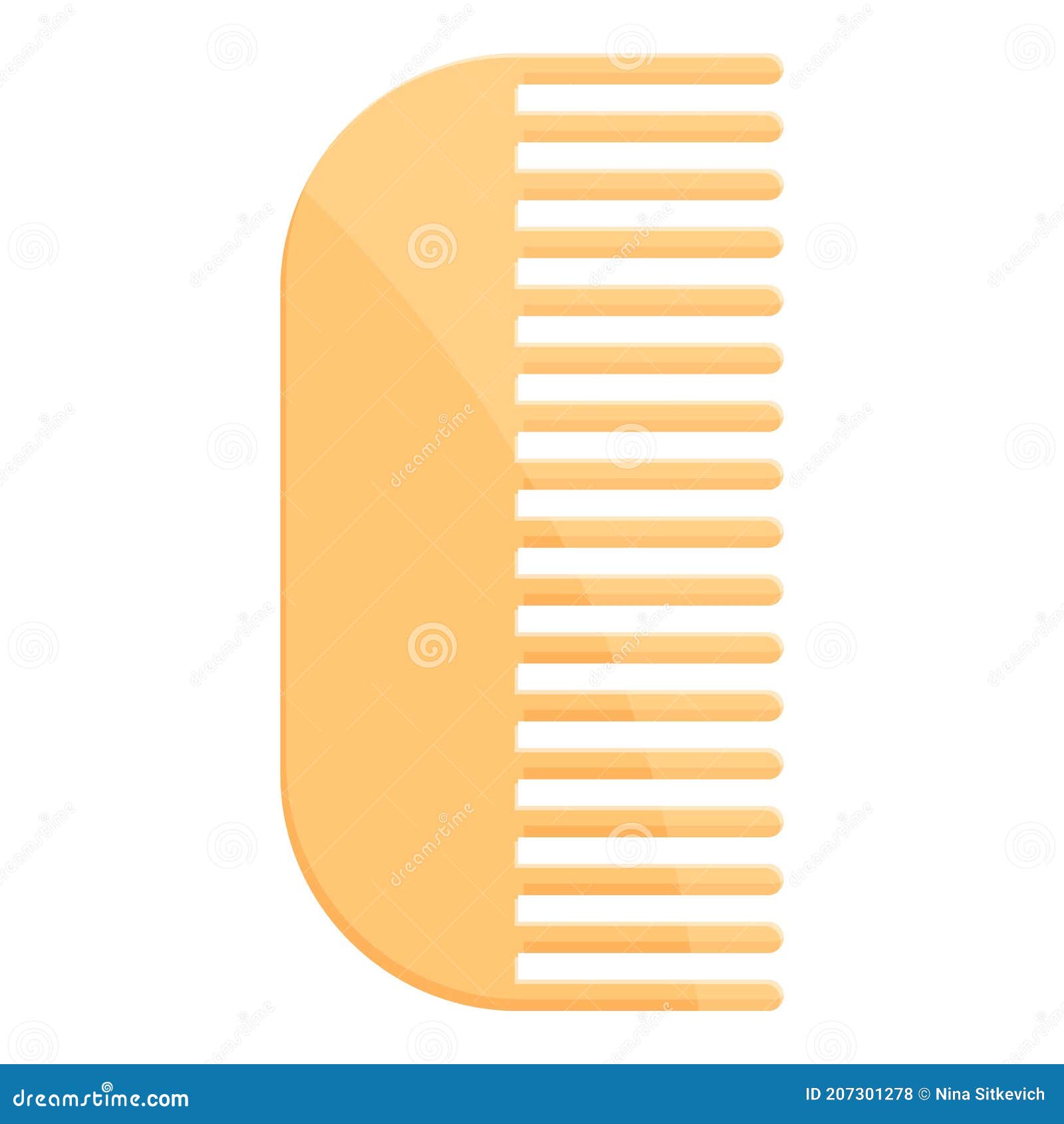Biodegradable Plastic Comb Icon, Cartoon Style Stock Illustration ...