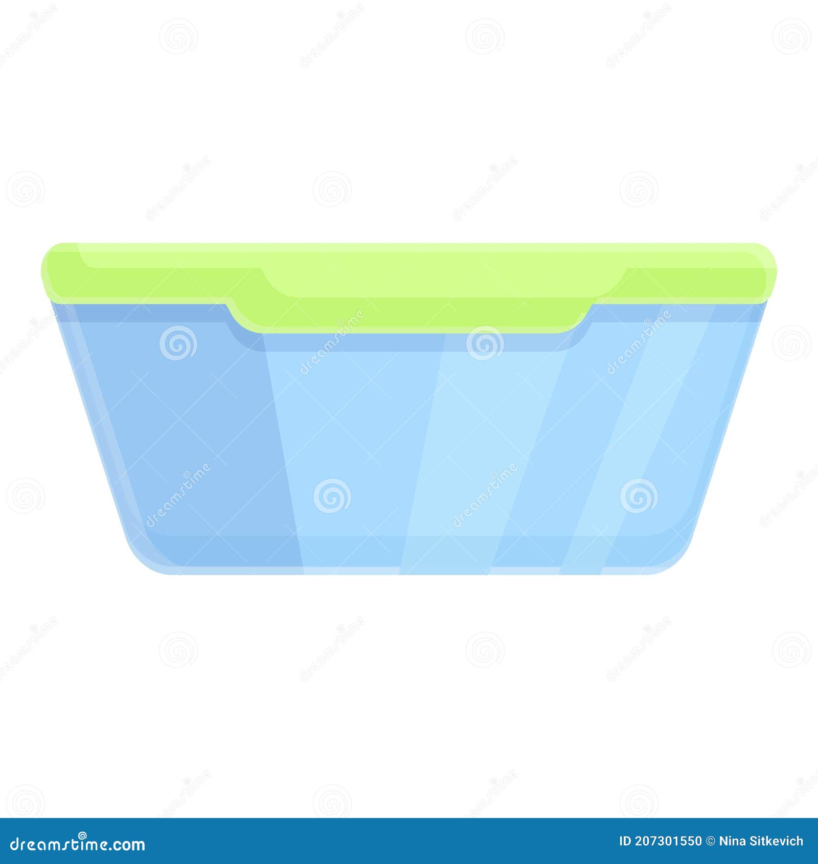 Biodegradable Plastic Food Box Icon, Cartoon Style Stock Illustration ...