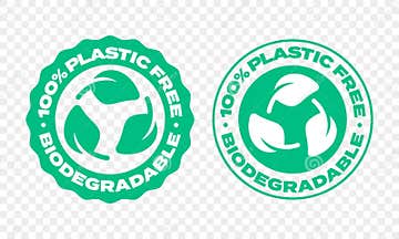Biodegradable Plastic Package Label. Vector Compostable and Bio ...