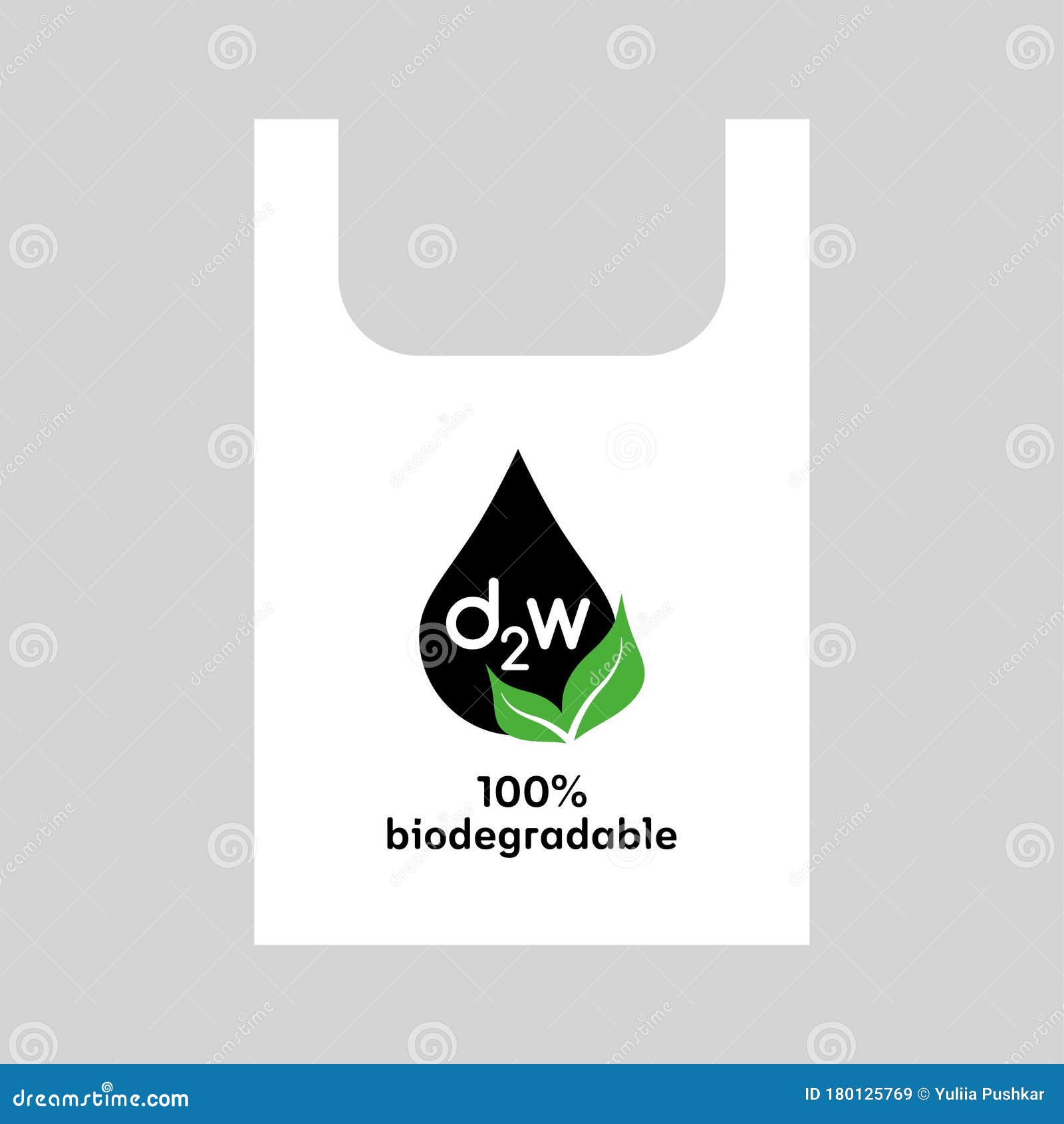 Illustration Of Biodegradable Bags With Recyclable Symbol Isolated On ...