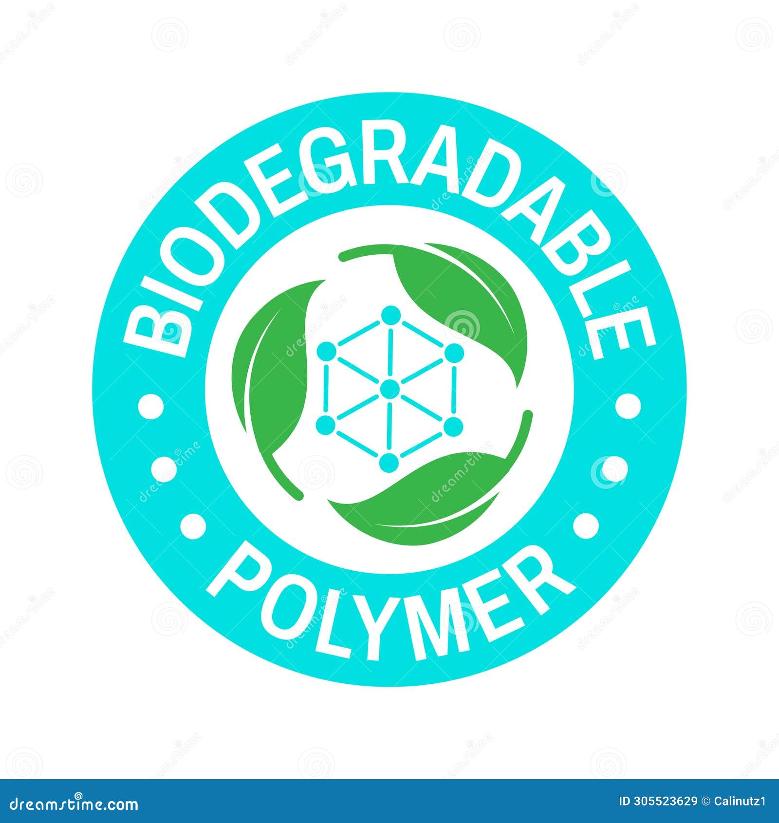 Biodegradable Polymers Green Vector Logo Icon Emblem - Eco Friendly ...