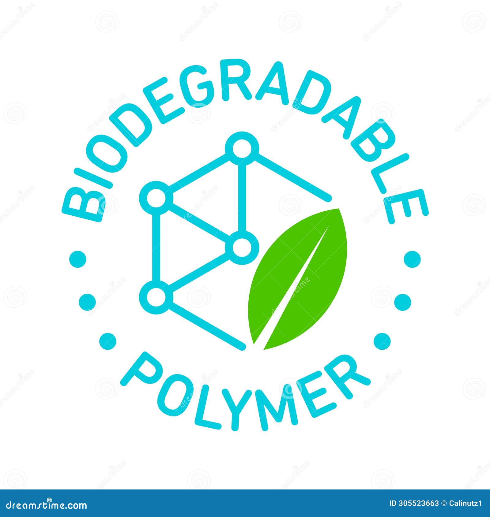 Biodegradable Polymers Green Vector Logo Icon Emblem - Eco Friendly ...
