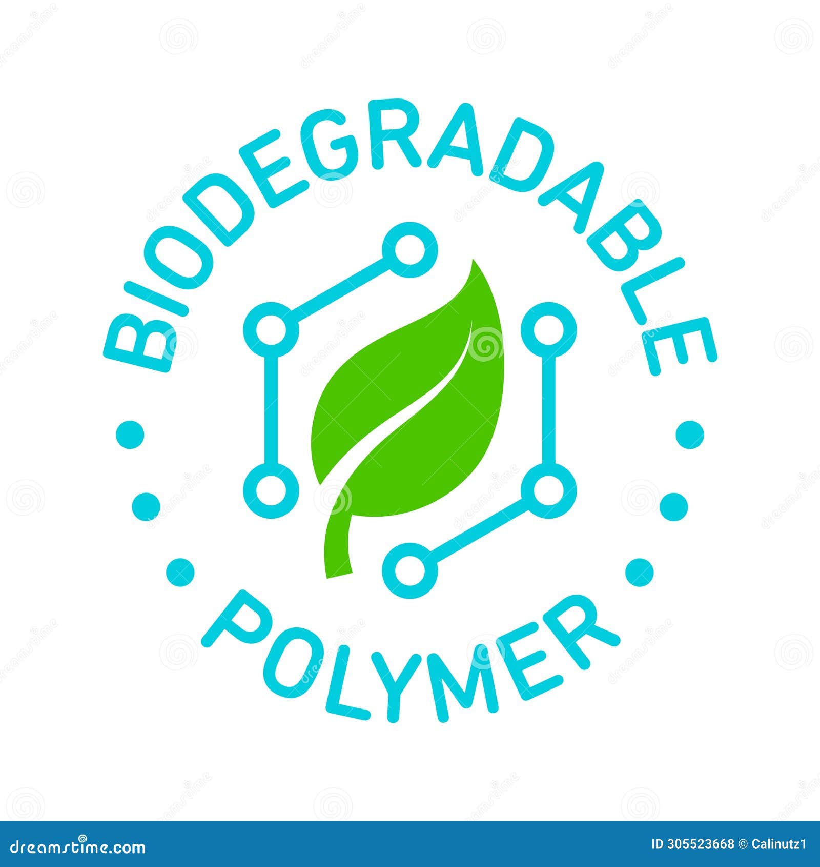 Biodegradable Polymers Green Vector Logo Icon Emblem - Eco Friendly ...