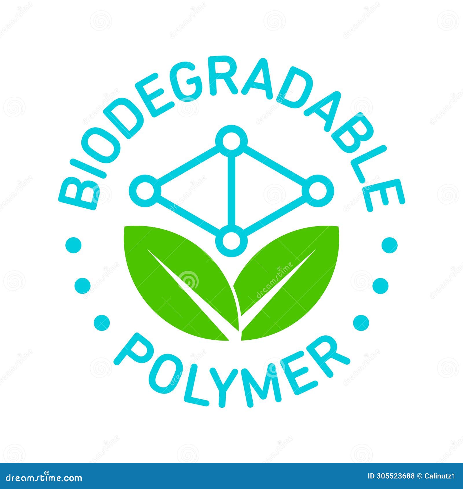 Biodegradable Polymers Green Vector Logo Icon Emblem - Eco Friendly ...