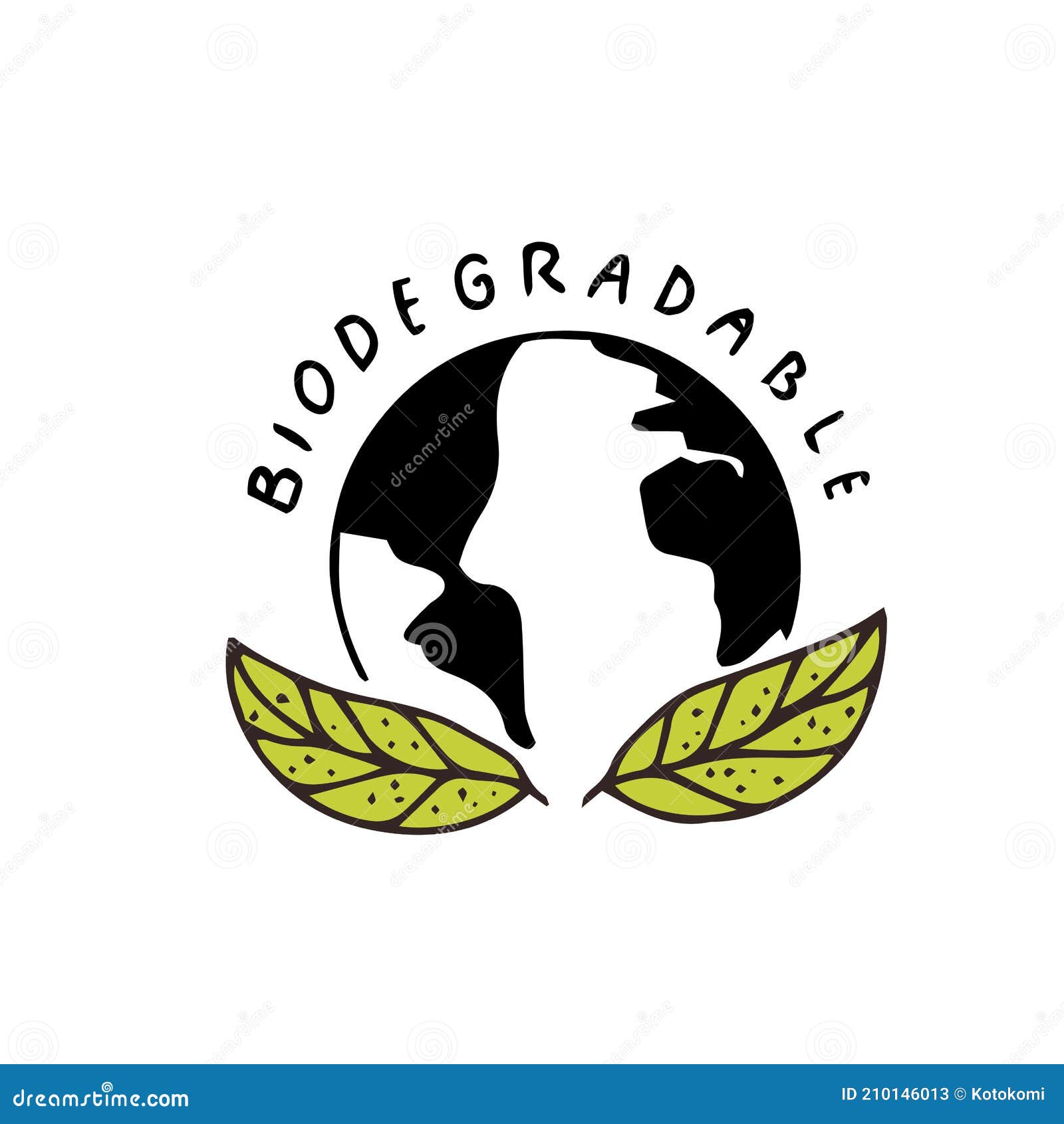 Biodegradable Recyclable Package Sign. Vector Icon of Earth Globe and ...