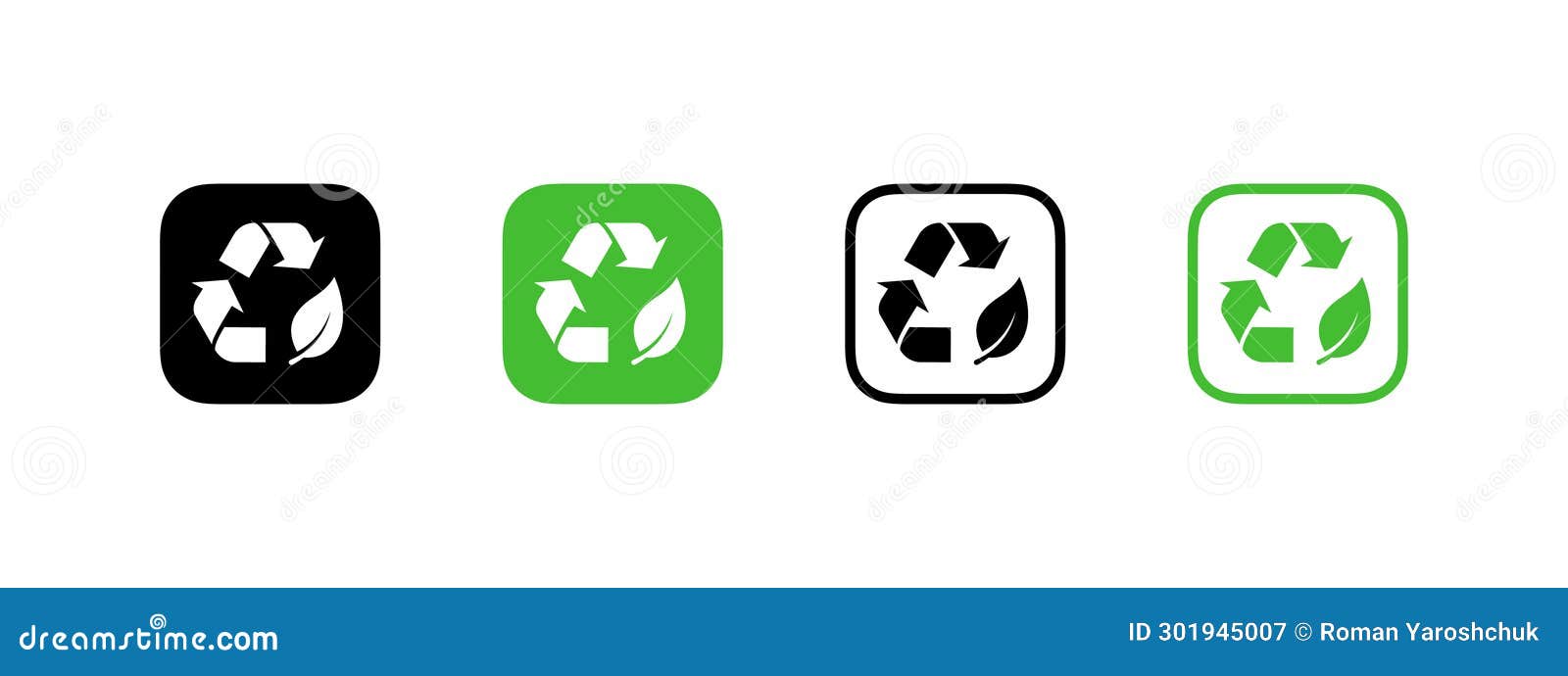 Biodegradable or Recycle. Ecological Succession Icons. Icons of ...