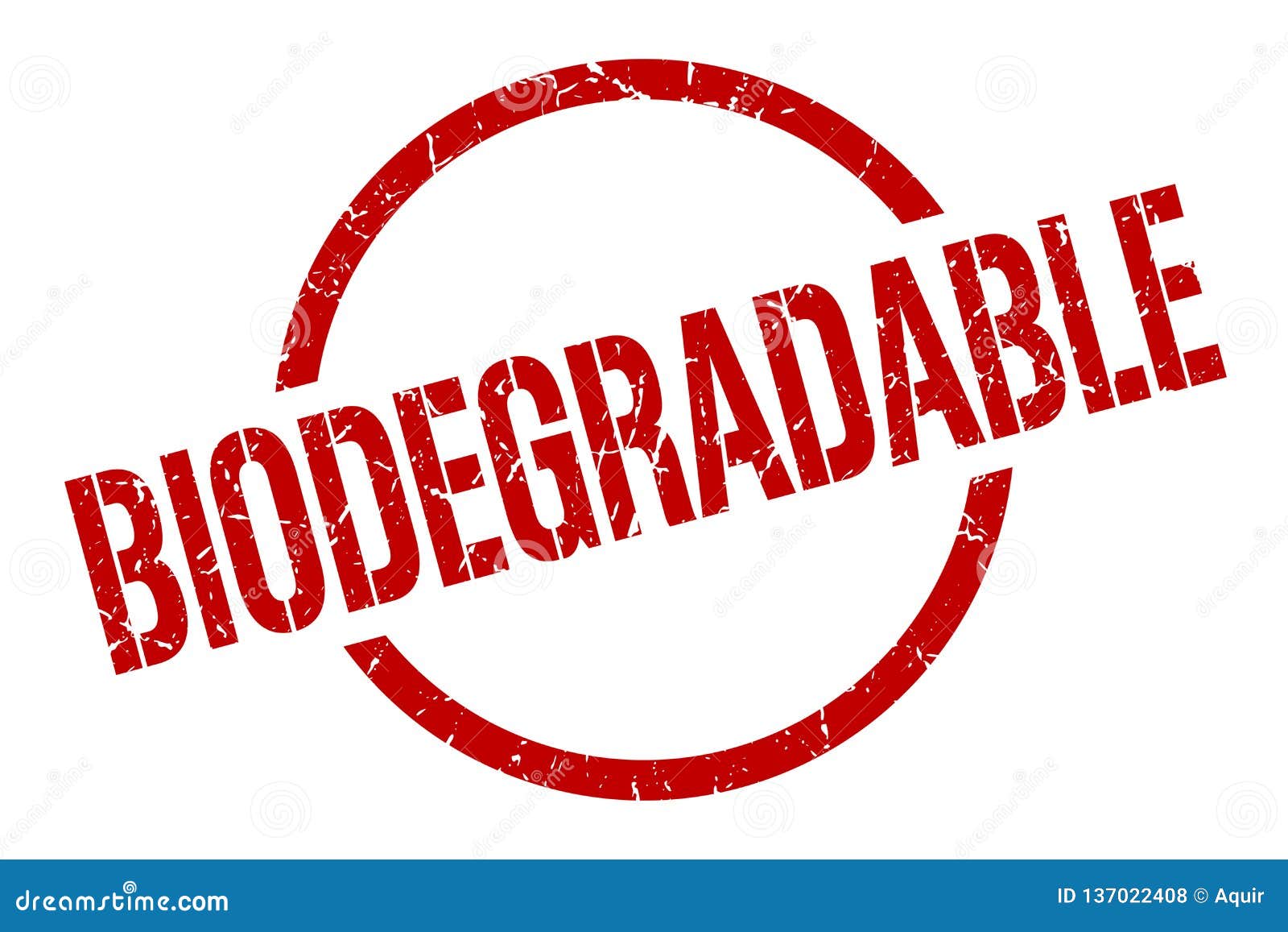 Biodegradable stamp stock vector. Illustration of circle - 137022408
