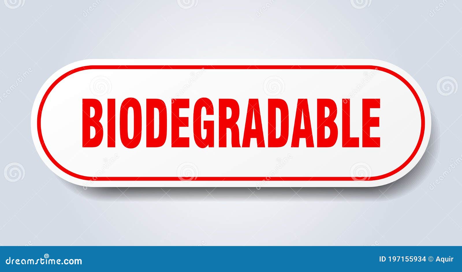 Biodegradable sticker. stock vector. Illustration of isolated - 197155934