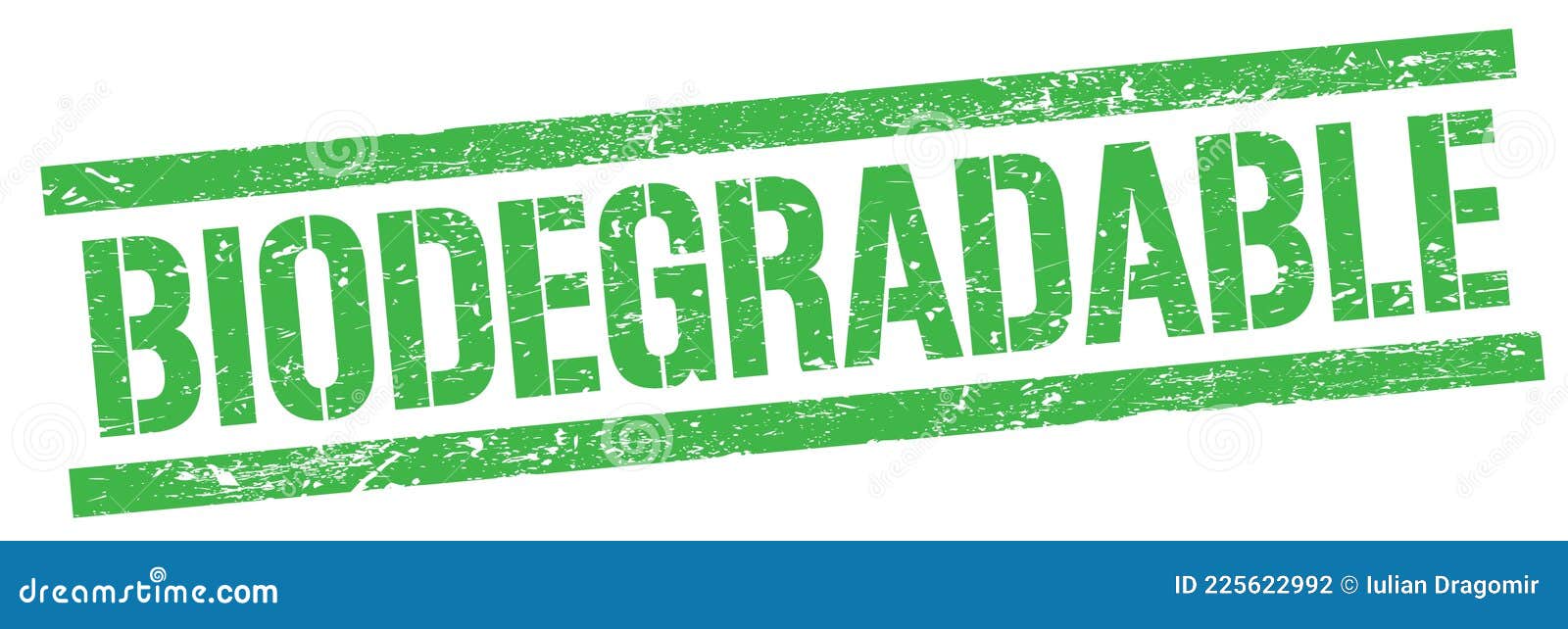 BIODEGRADABLE Text on Green Grungy Rectangle Stamp Stock Illustration ...