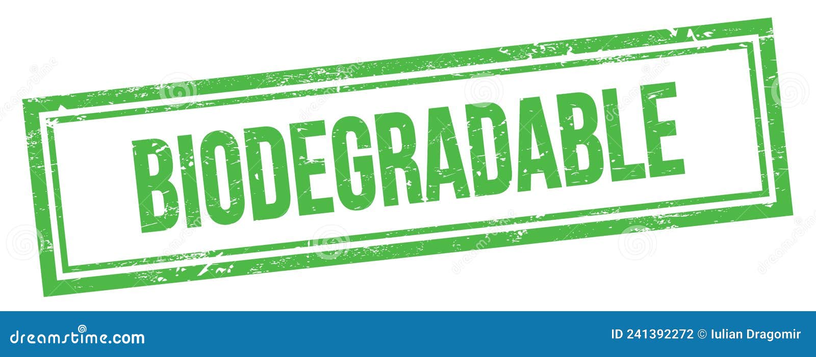 BIODEGRADABLE Text on Green Grungy Vintage Stamp Stock Illustration ...