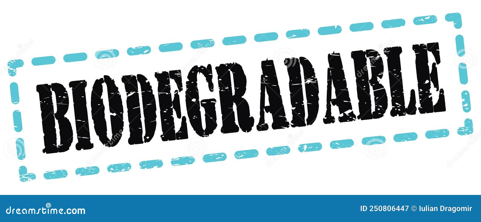 BIODEGRADABLE Text Written on Blue-black Stamp Sign Stock Illustration ...