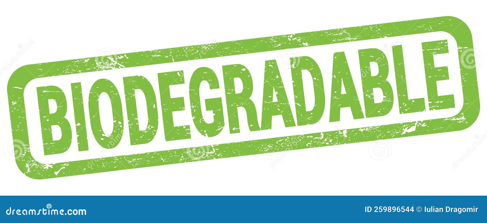 BIODEGRADABLE Text Written on Green Rectangle Stamp Stock Illustration ...