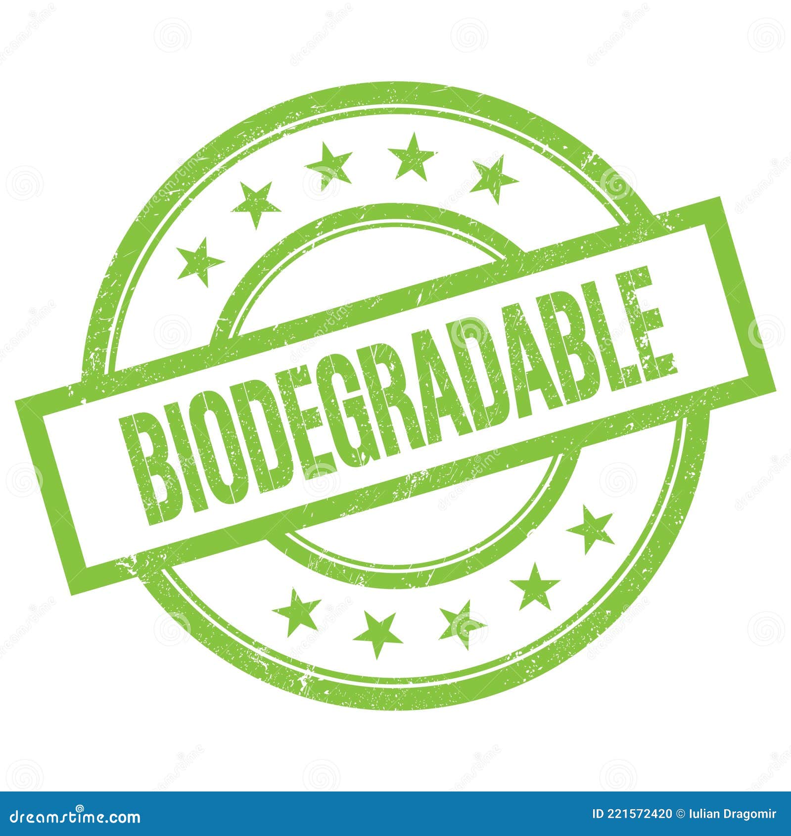 BIODEGRADABLE Text Written on Green Vintage Stamp Stock Illustration ...