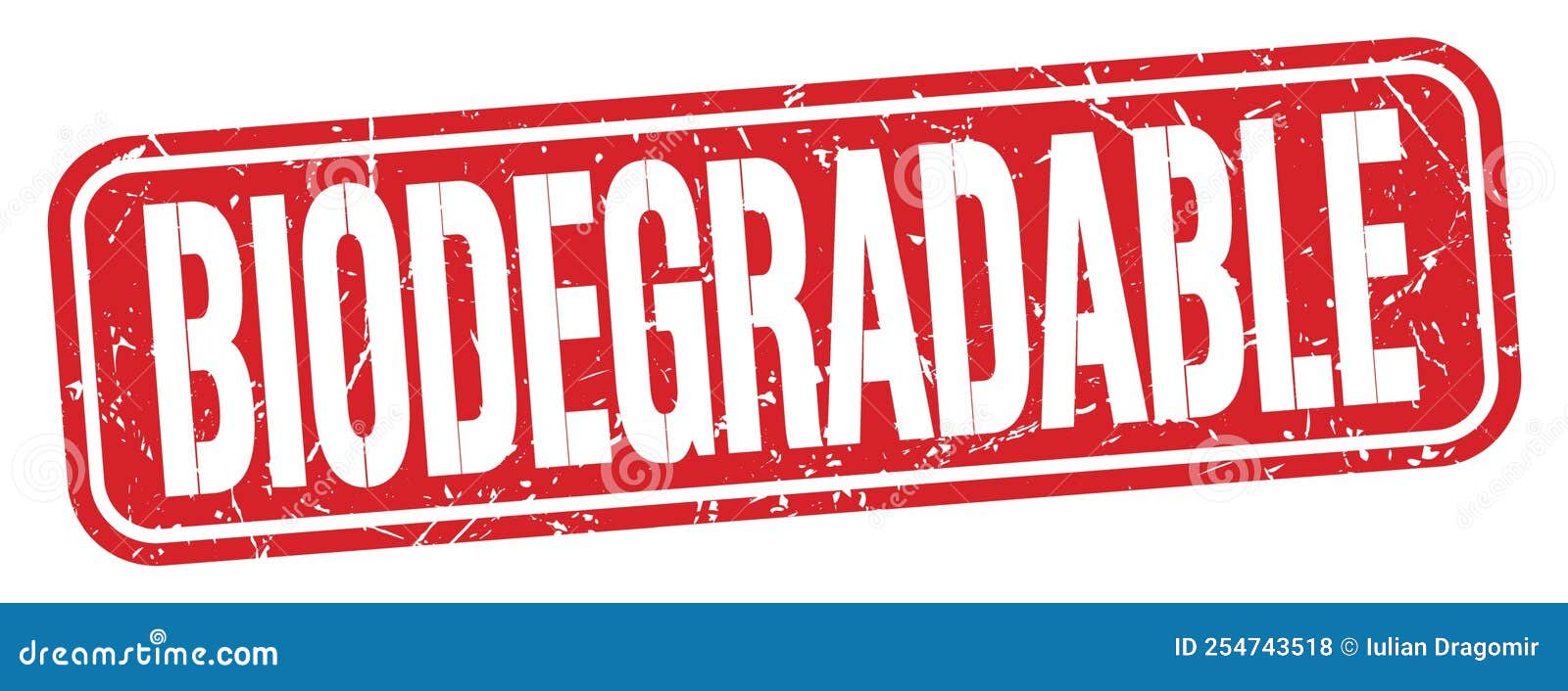 BIODEGRADABLE Text Written on Red Stamp Sign Stock Illustration ...
