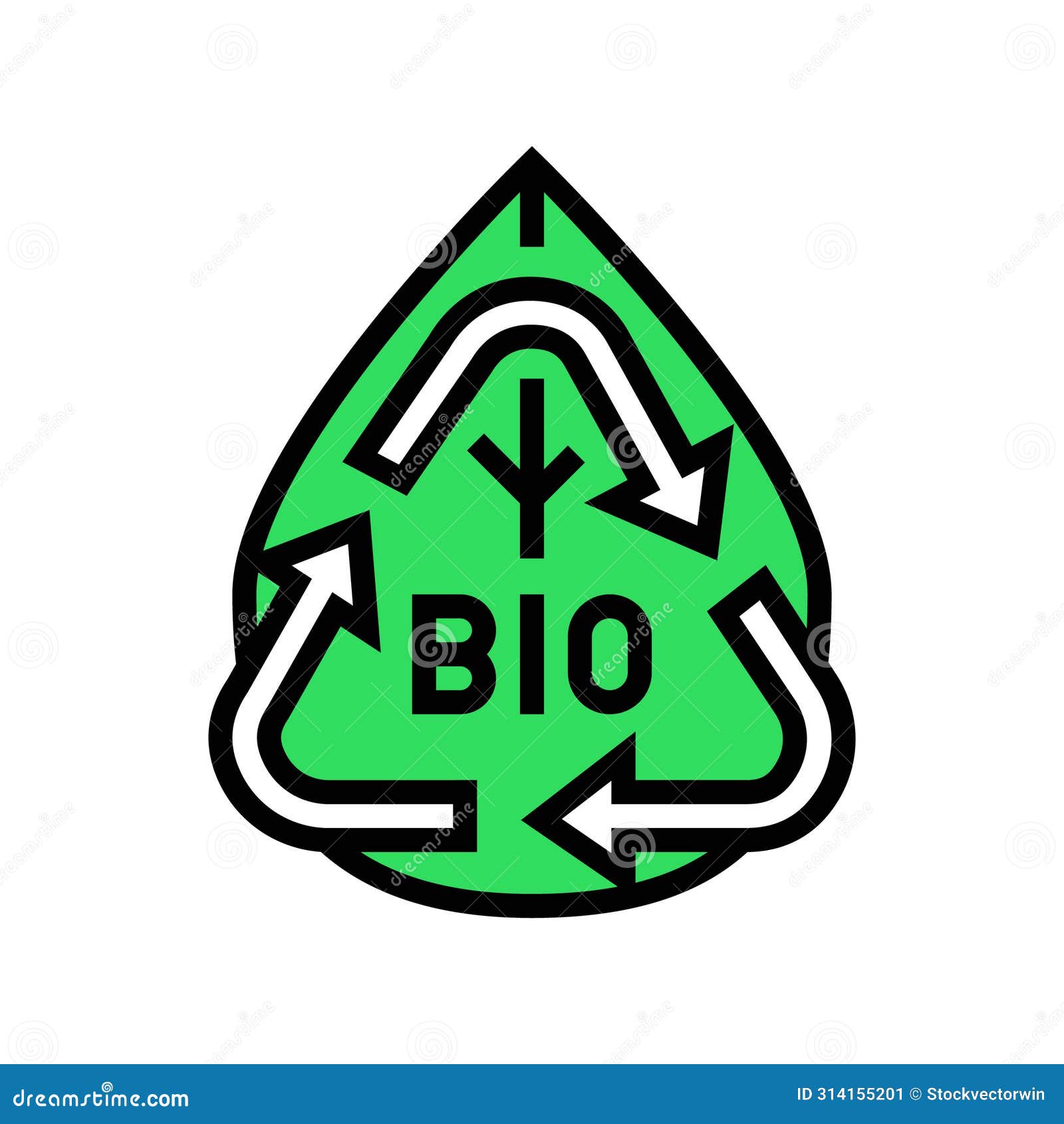 Biodegradable Waste Sorting Color Icon Vector Illustration Stock Vector ...
