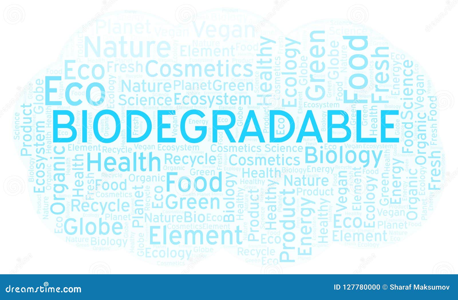 Biodegradable word cloud. stock illustration. Illustration of concept ...