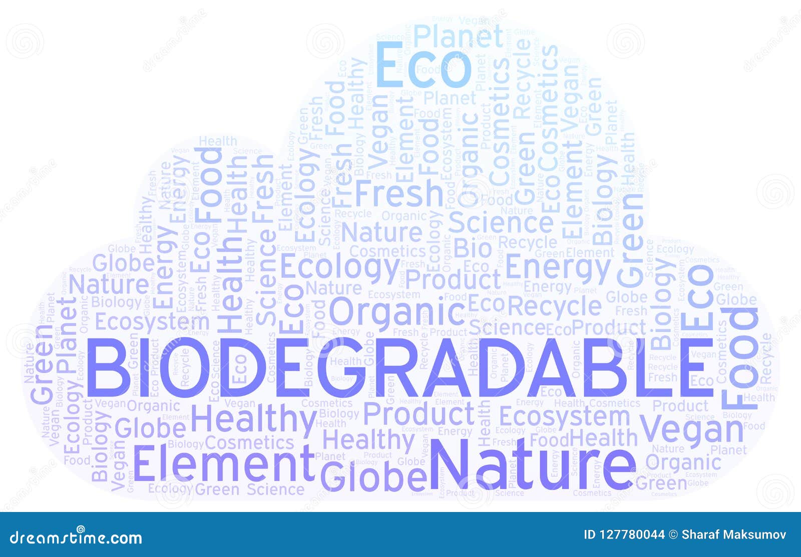Biodegradable word cloud. stock illustration. Illustration of ...