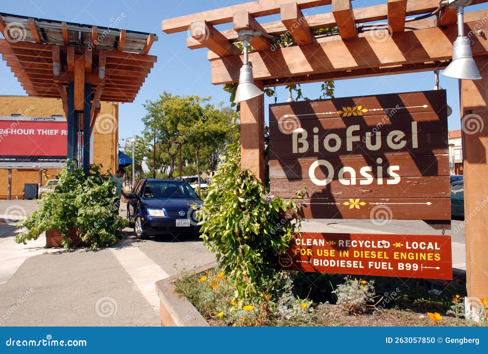 Biofuel Oasis fuel station editorial image. Image of conserve - 263057850