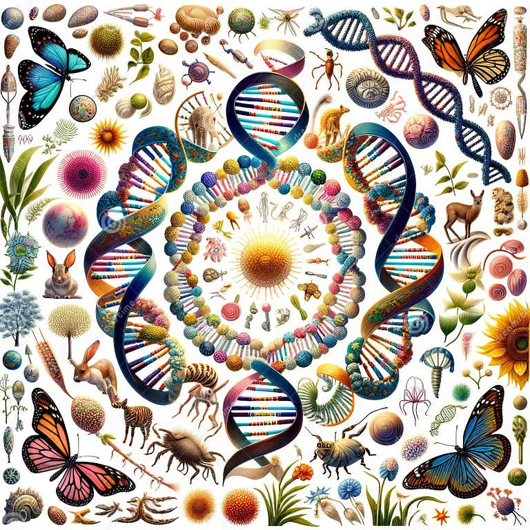 Biodiversity DNA Artwork stock photo. Image of colorful - 313444578