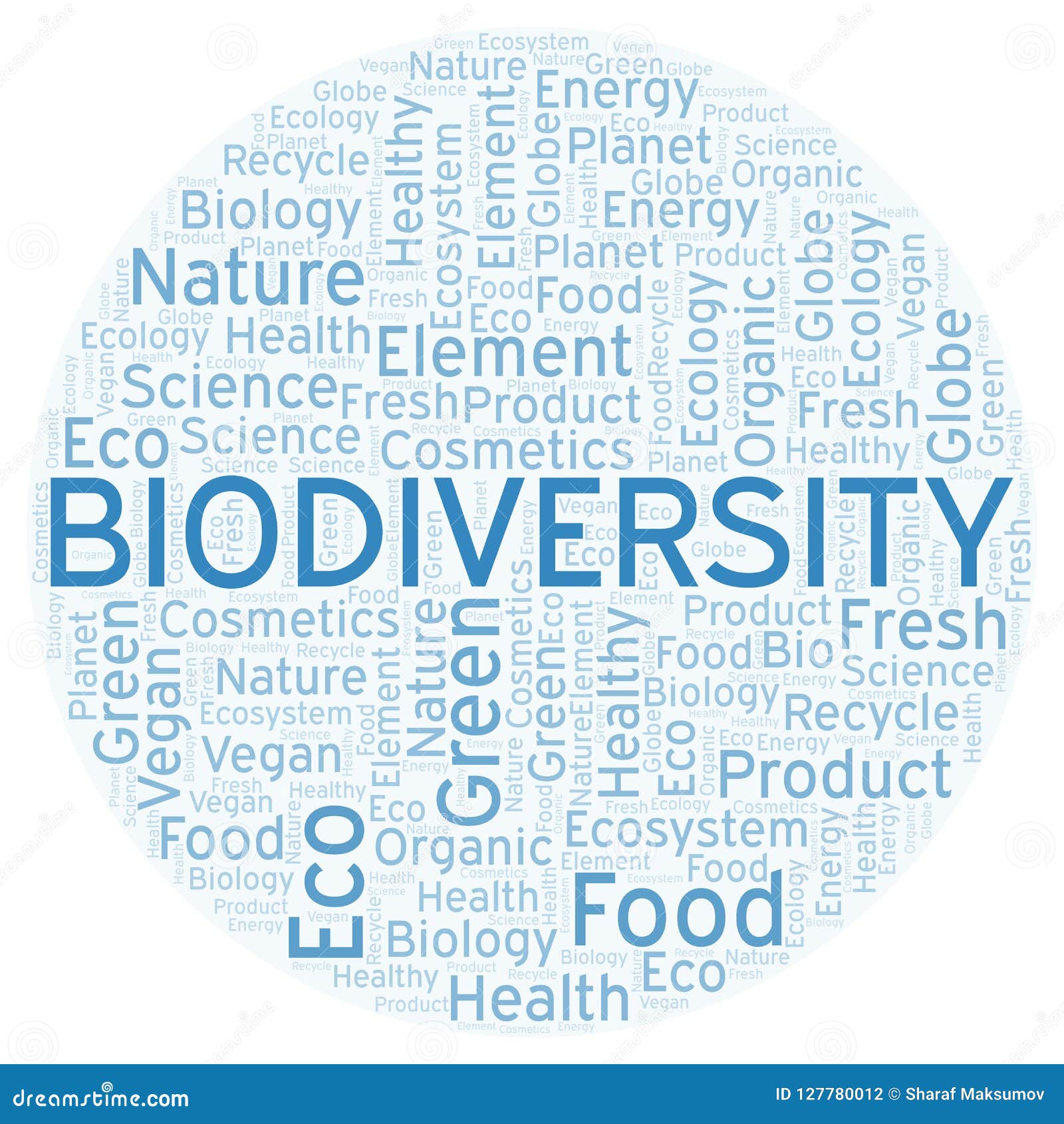 Biodiversity word cloud. stock illustration. Illustration of science ...