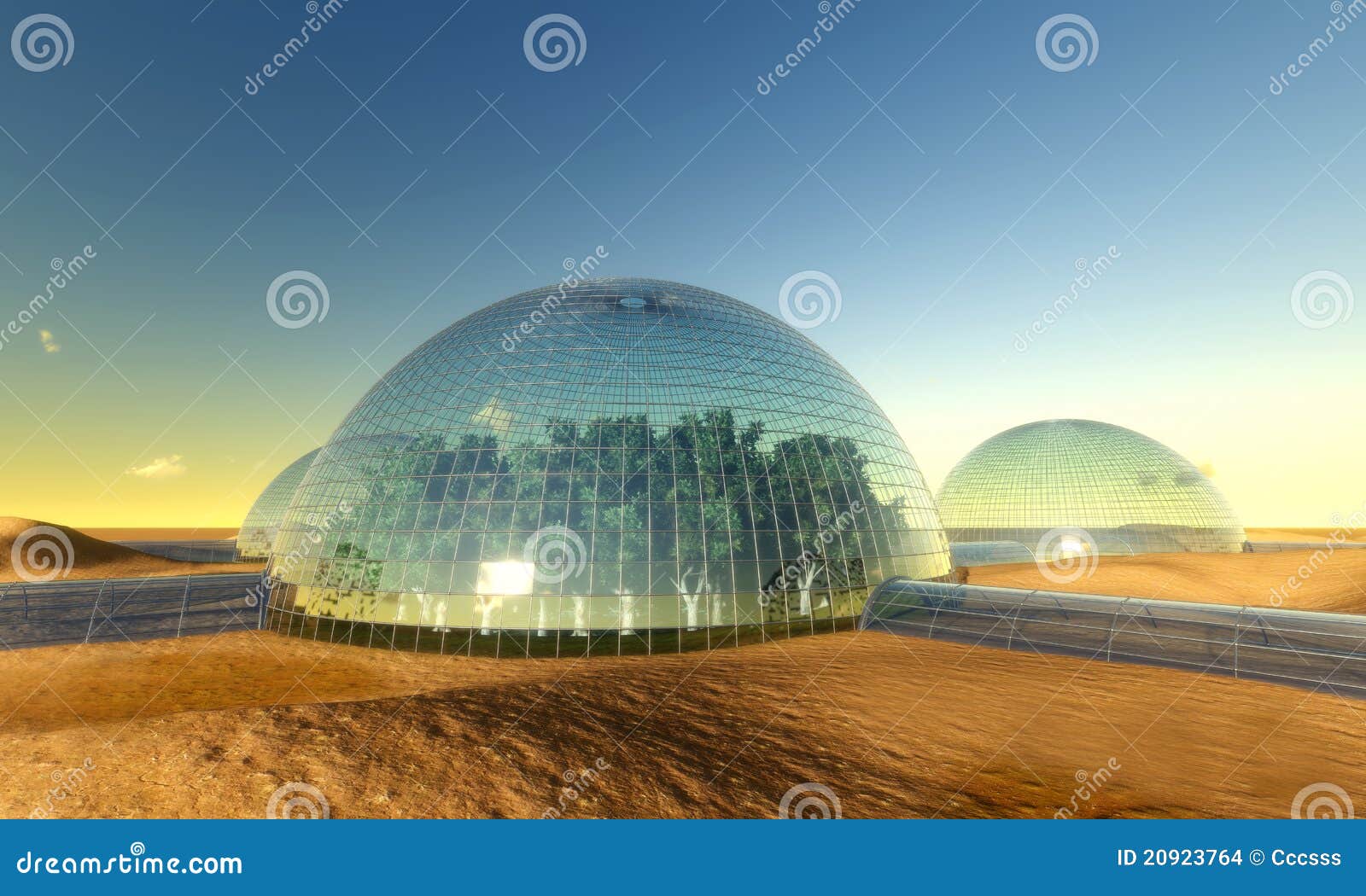 Biodome stock illustration. Illustration of future, biosphere - 20923764