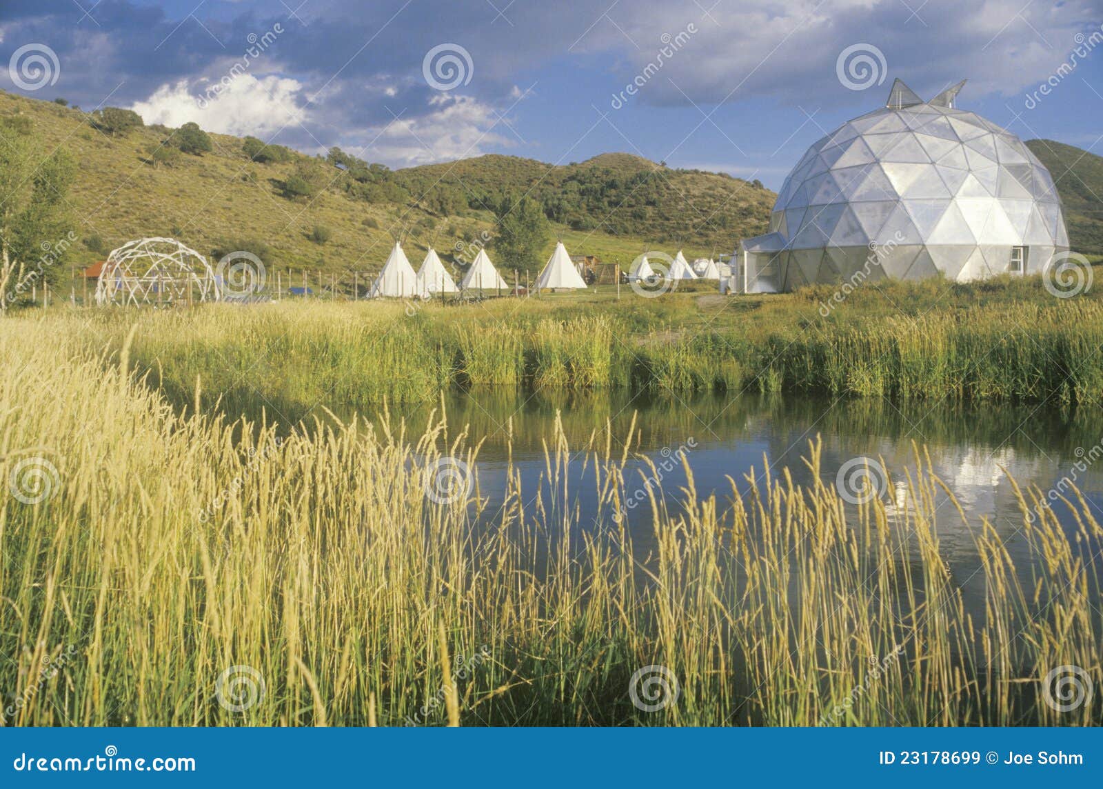 Biodome community stock image. Image of dwelling, futuristic - 23178699