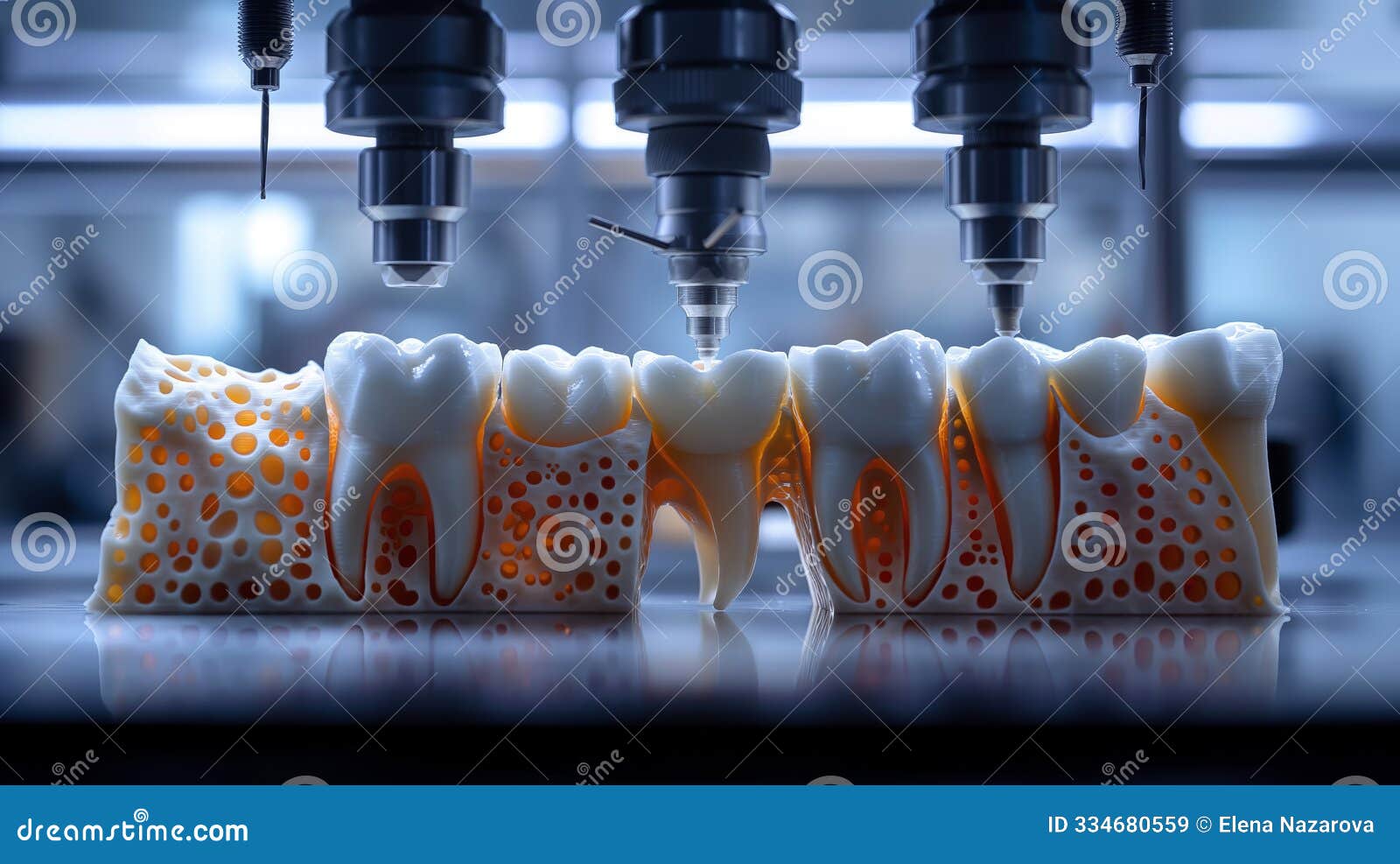 Bioengineered 3D Printer Produces Human Teeth. Implantation Futuristic ...