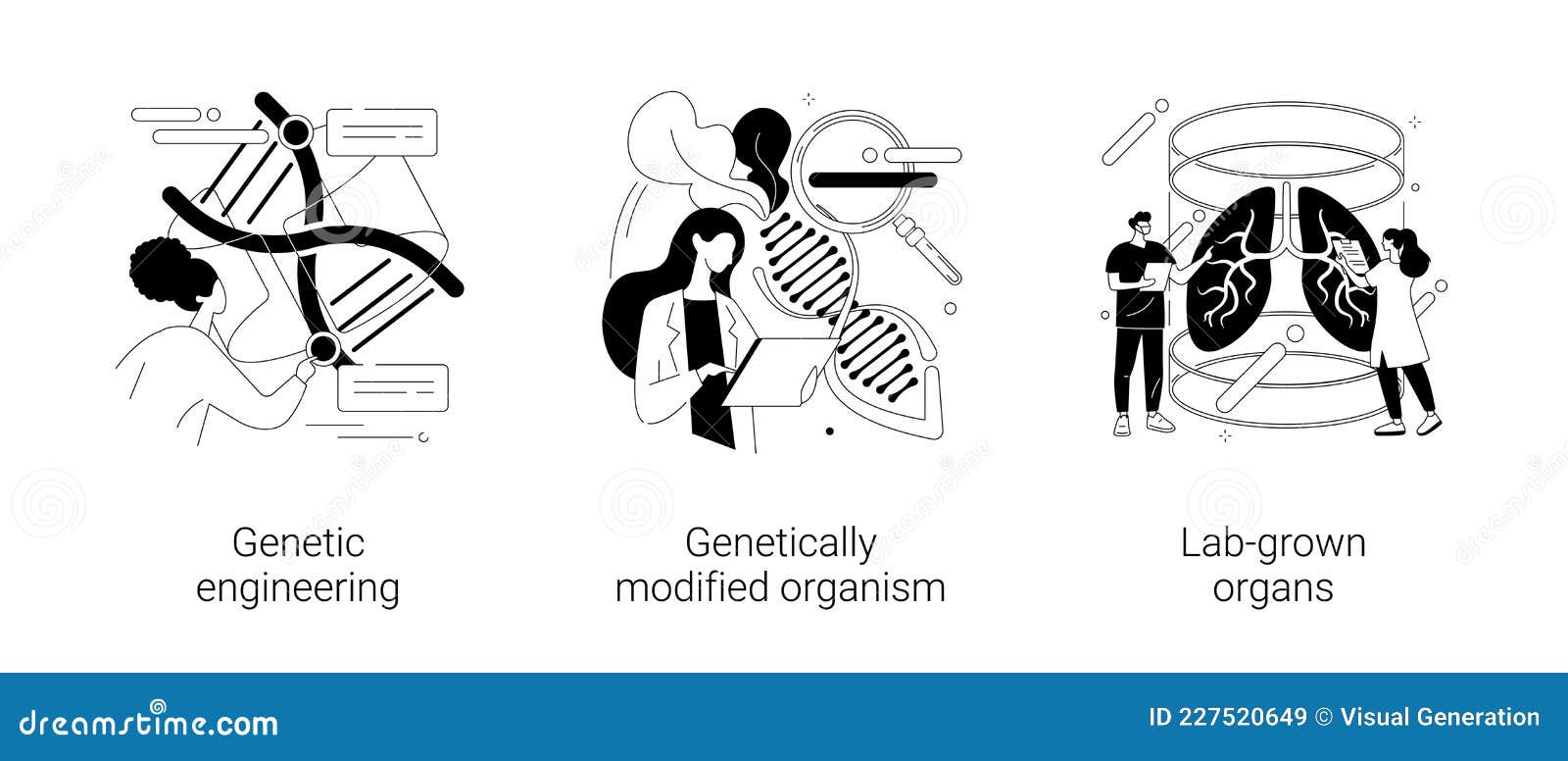 Bioengineering Abstract Concept Vector Illustrations. Stock Vector ...