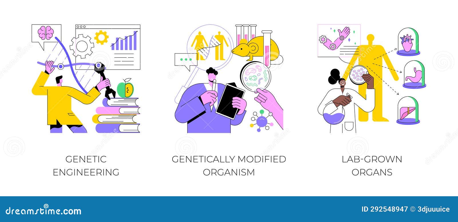 Bioengineering Abstract Concept Vector Illustrations. Stock Vector ...