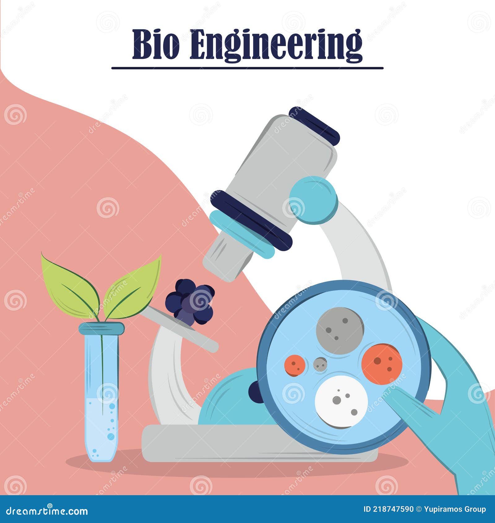 Bioengineering Equipment Experiment Stock Vector - Illustration of ...