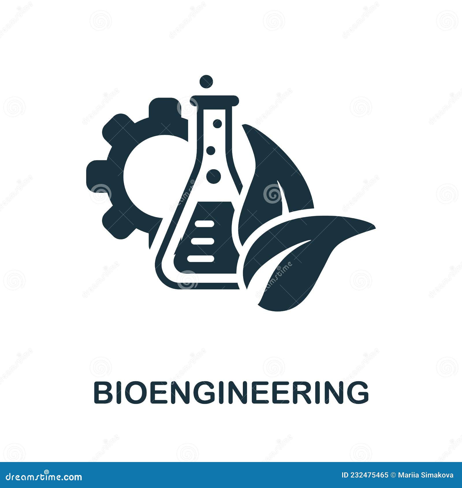 Bioengineering Icon. Monochrome Sign from Bioengineering Collection ...