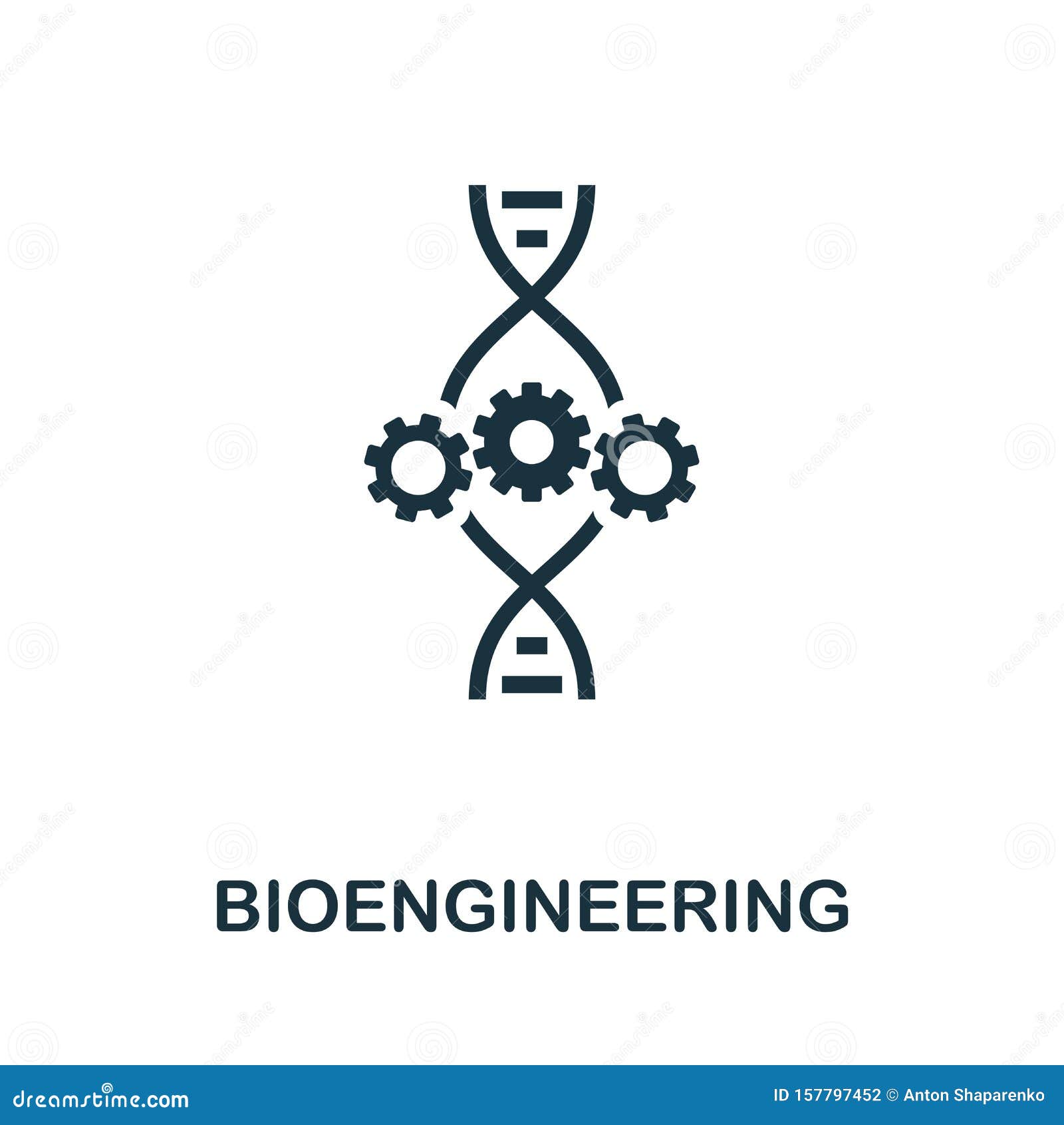 Bioengineering Icon Symbol. Creative Sign from Biotechnology Icons ...