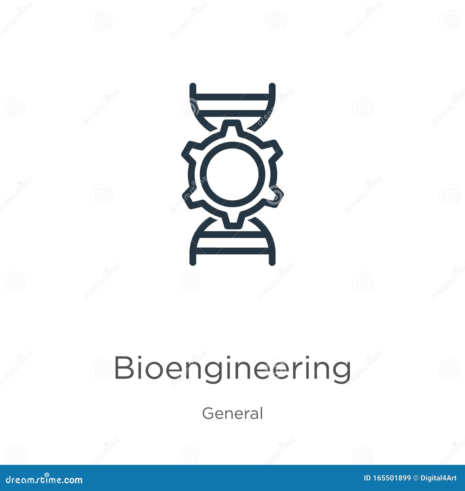 Bioengineering Icon. Thin Linear Bioengineering Outline Icon Isolated ...