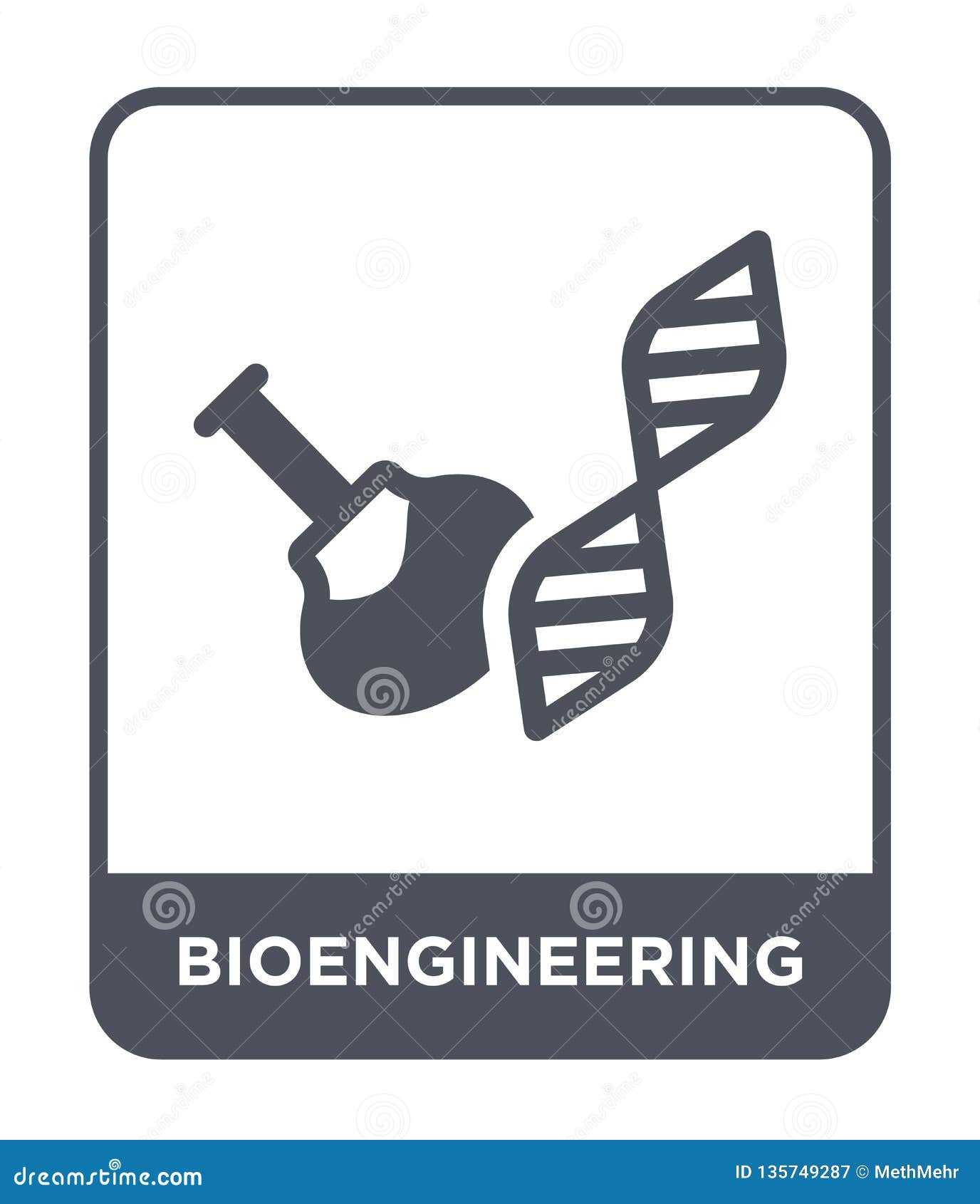 Bioengineering Icon in Trendy Design Style. Bioengineering Icon ...