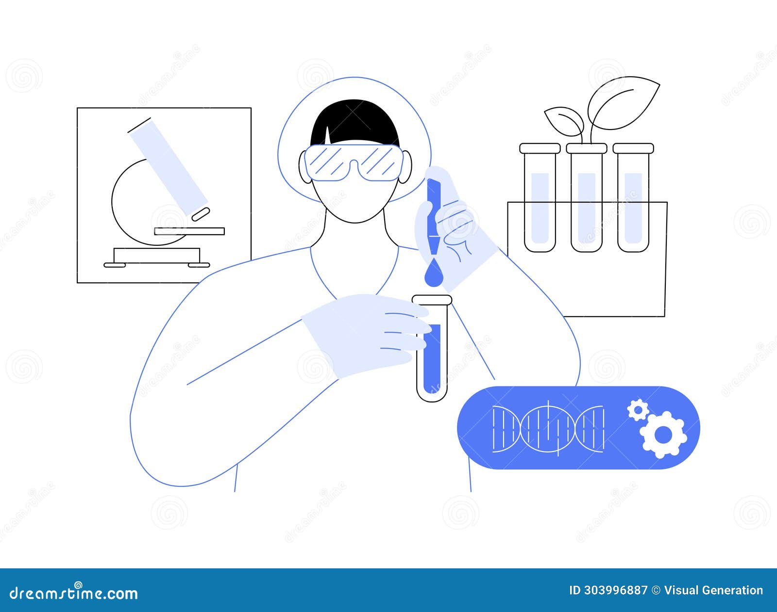 Bioengineering Isolated Cartoon Vector Illustrations. Stock ...