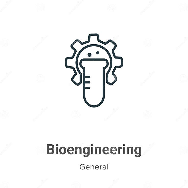 Bioengineering Outline Vector Icon. Thin Line Black Bioengineering Icon ...