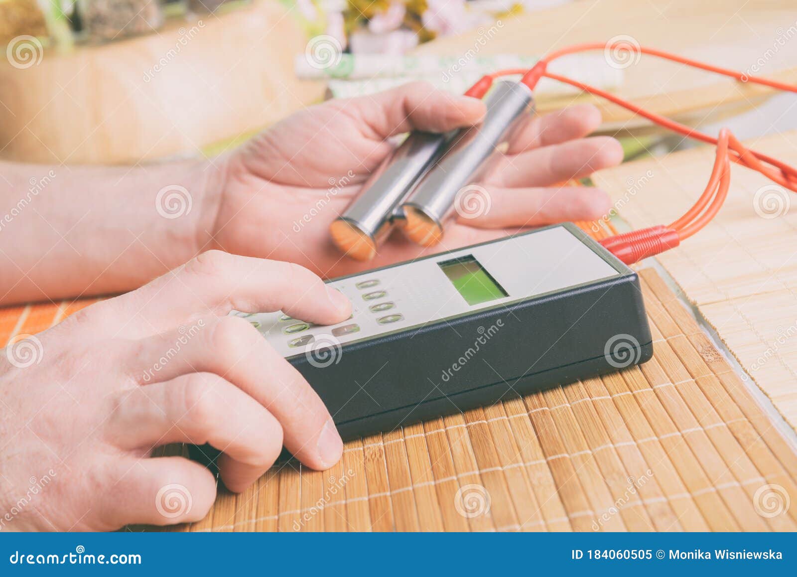 Biofeedback device stock image. Image of electrical - 184060505